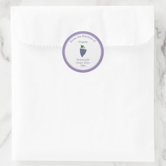 Rustic Grape Juice Label Sticker | Zazzle
