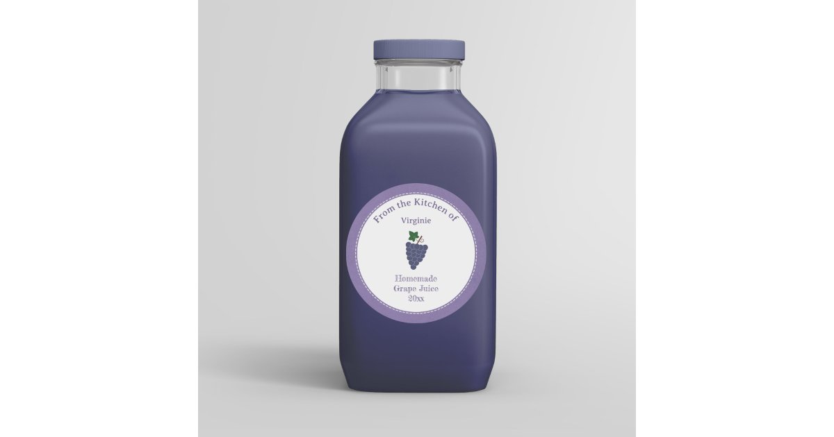 Rustic Grape Juice Label Sticker | Zazzle