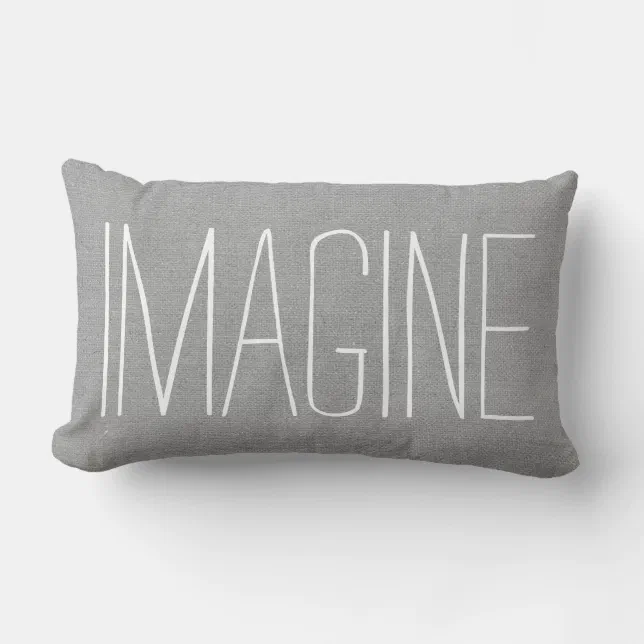 Rustic Gray Imagine Lumbar Pillow | Zazzle