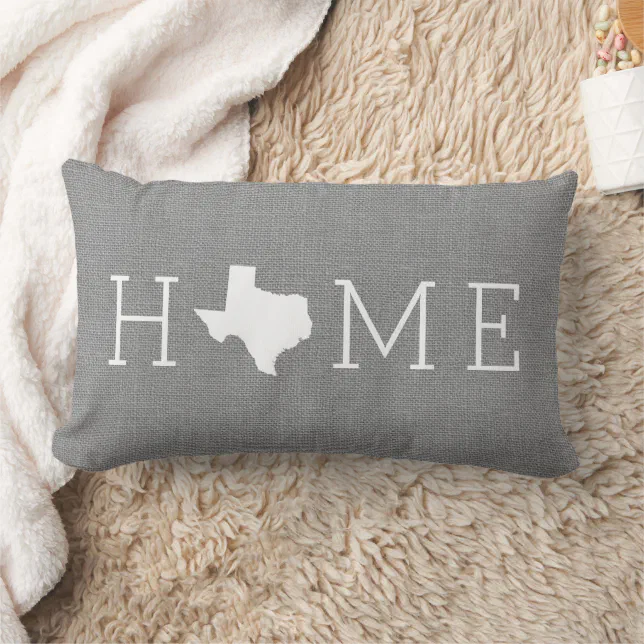 Rustic Gray Texas Home State Throw Pillow | Zazzle