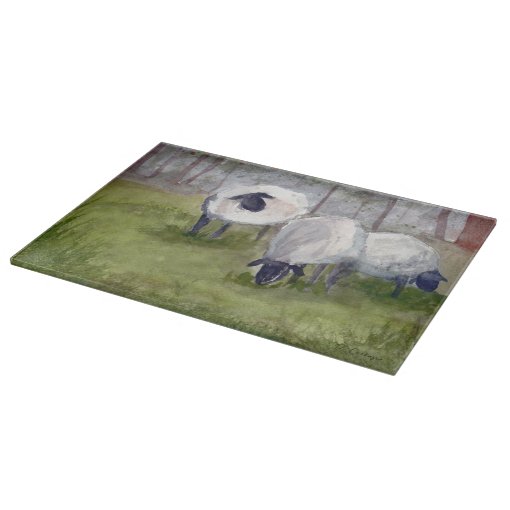 Rustic Grazing Sheep Cutting Board | Zazzle
