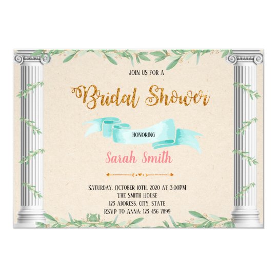 Rustic greek theme party invitation | Zazzle.com