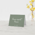 Rustic Green Home Sweet Home New Homeowner Card | Zazzle