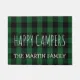 Rustic Green Lumberjack Plaid | Happy Campers Doormat | Zazzle