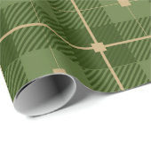 Rustic Green Plaid Wrapping Paper | Zazzle