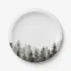 Rustic Green Trees Paper Plates | Zazzle