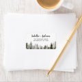 Rustic Green Trees Return Address Label | Zazzle