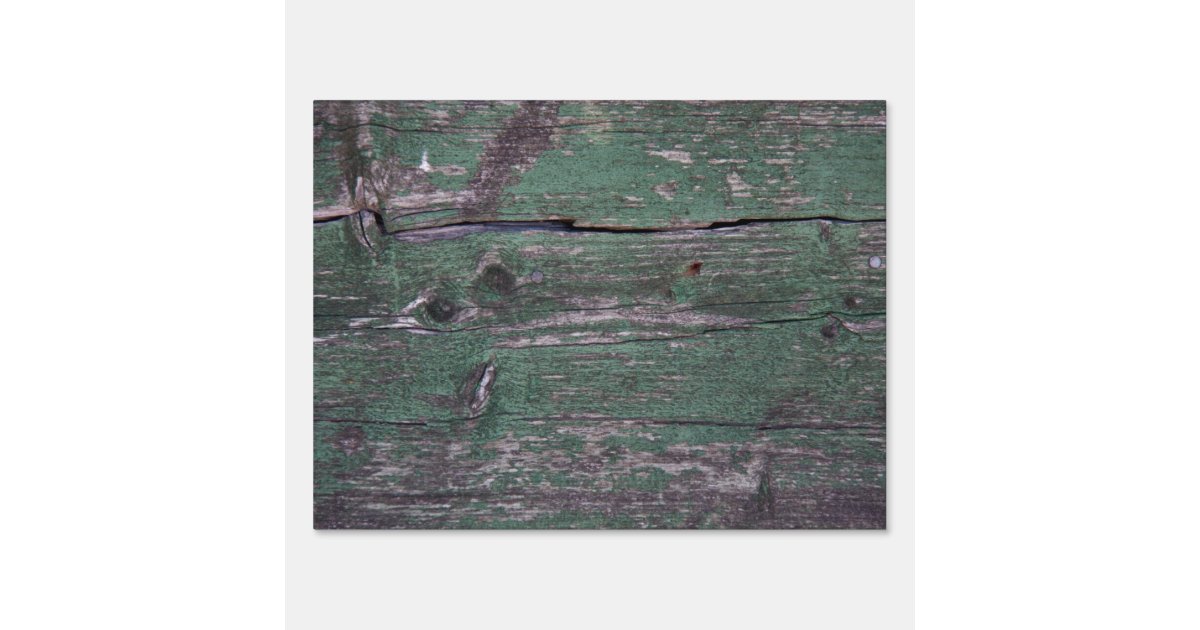 Rustic green wood yard sign | Zazzle