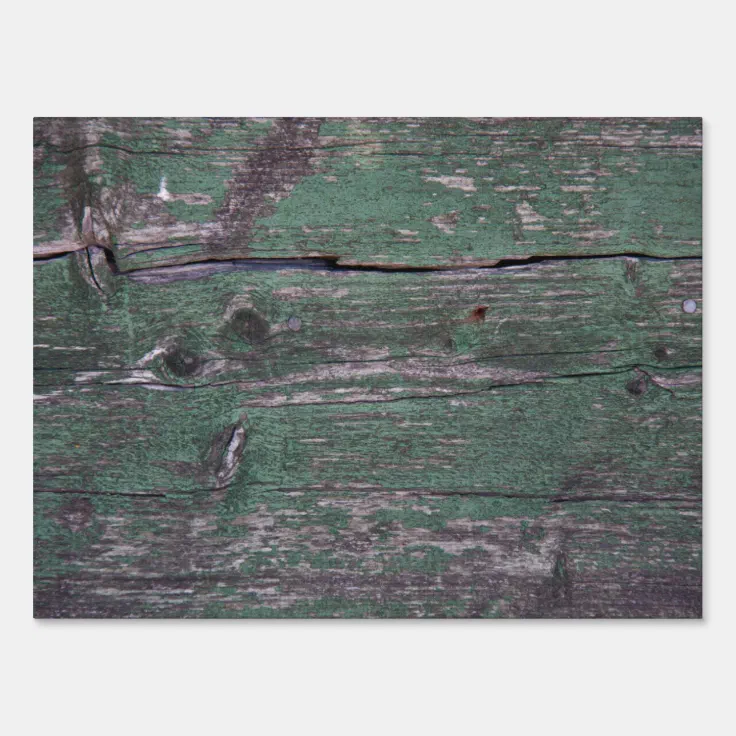 Rustic green wood yard sign | Zazzle