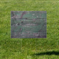 Rustic green wood yard sign | Zazzle