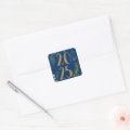 Rustic Greenery 2025 Blue New Years Holiday Square Sticker | Zazzle