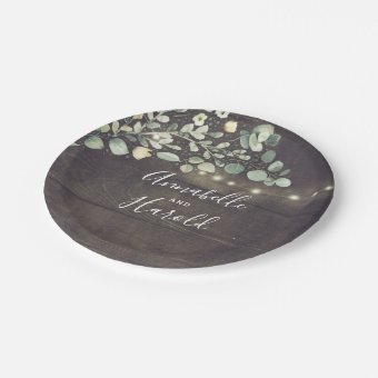 Rustic Greenery Countryside Party Paper Plates | Zazzle