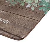 Rustic Greenery Custom Name Cutting Board | Zazzle