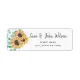 Rustic greenery eucalyptus sunflowers Wedding Label | Zazzle
