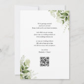 Rustic Greenery Gold Arch QR Code Wedding Save The Date | Zazzle