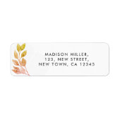 Rustic Greenery Return Address Label | Zazzle