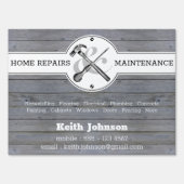 Rustic Grey Wood Construction Vintage Handyman Sign | Zazzle