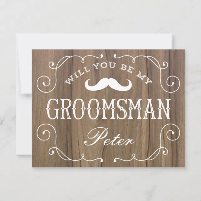 Rustic Groomsman | Groomsmen Invitation | Zazzle