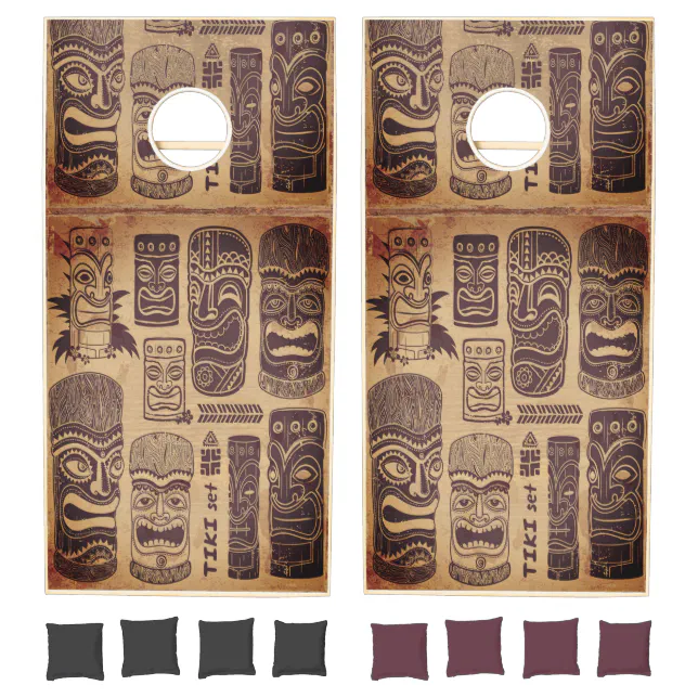 Rustic Grunge Vintage Aloha Tiki Set | Zazzle