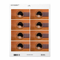 Rustic guitar label | Zazzle