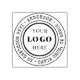 Rustic Hand-drawn Round Logo Return Address Rubber Stamp | Zazzle