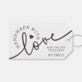 Rustic Handmade with Love Script Heart Baked Goods Gift Tags | Zazzle