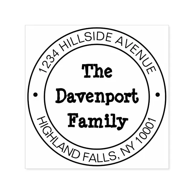 Rustic Handwritten Family Name Return Address Self-inking Stamp | Zazzle