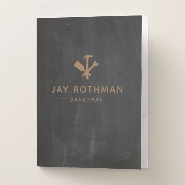 Rustic Handyman / Carpentry Tools Home Improvement Pocket Folder | Zazzle