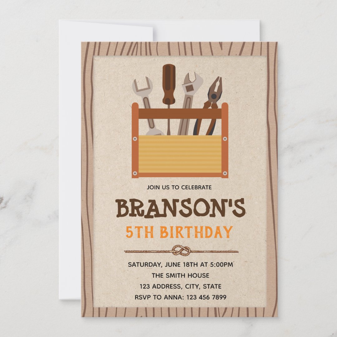 Rustic handyman do party Invitation | Zazzle