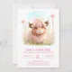 Rustic Highland Cow Pink Party Birthday Invitation | Zazzle