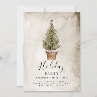 Rustic Holiday Party Invitation | Zazzle
