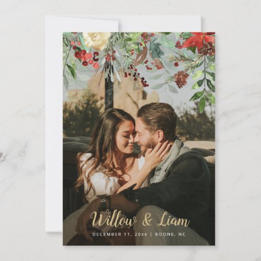 Rustic Holiday Wedding Invitation | Zazzle