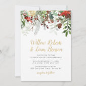 Rustic Holiday Wedding Invitation | Zazzle