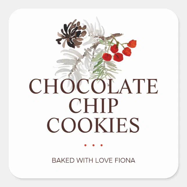 Rustic Homemade Baked Goods Square Sticker | Zazzle