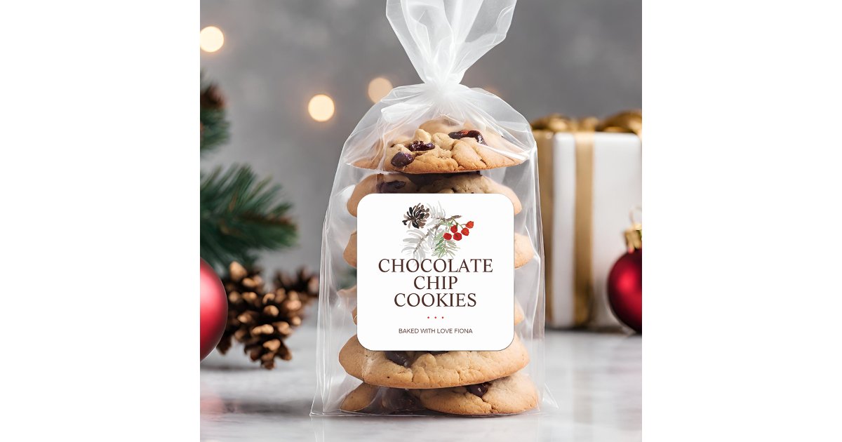 Rustic Homemade Baked Goods Square Sticker | Zazzle