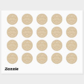 Rustic Homemade Banana Bread Kraft Paper Classic Round Sticker | Zazzle