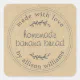 Rustic Homemade Banana Bread Kraft Paper Square Sticker | Zazzle