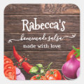 Rustic Homemade Custom Salsa Label | Zazzle