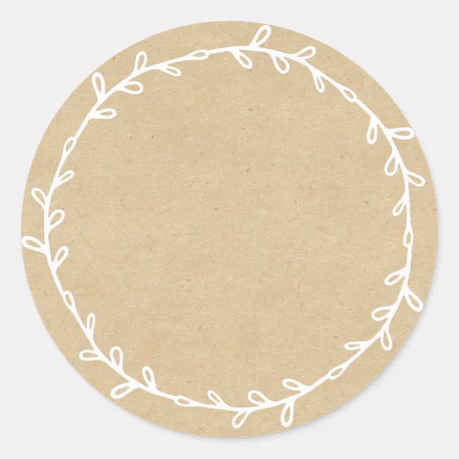 Rustic Homemade Jam Canning Kraft Paper Write On Classic Round Sticker ...