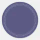 Rustic Homemade Simple Navy Blue Write On Classic Round Sticker | Zazzle