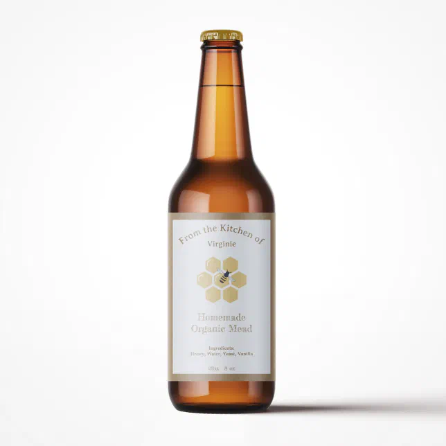 Rustic Honey or Mead Bottle Label Sticker | Zazzle