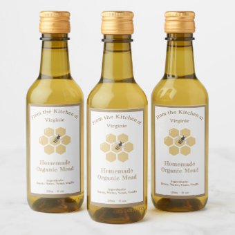 Rustic Honey or Mead Bottle Label Sticker | Zazzle