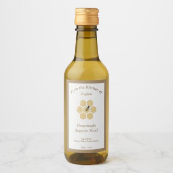 Rustic Honey or Mead Bottle Label Sticker | Zazzle