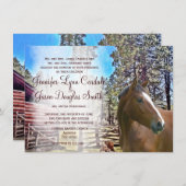 Rustic Horse Barn Corral Wedding Invitation | Zazzle