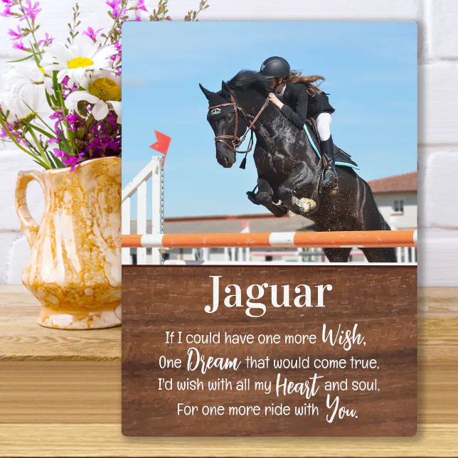 Rustic Horse Memorial Equine Remembrance Photo Plaque | Zazzle