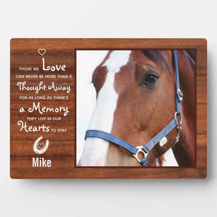Rustic Horse Memorial Keepsake Plaque | Zazzle