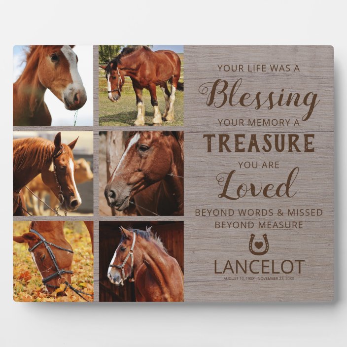 Rustic Horse Memorial Photo Plaque | Zazzle.com
