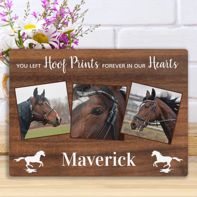 Rustic Horse Memorial Plaque | Zazzle