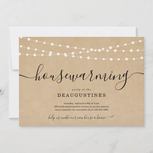 Rustic Housewarming Party Invitation | Zazzle