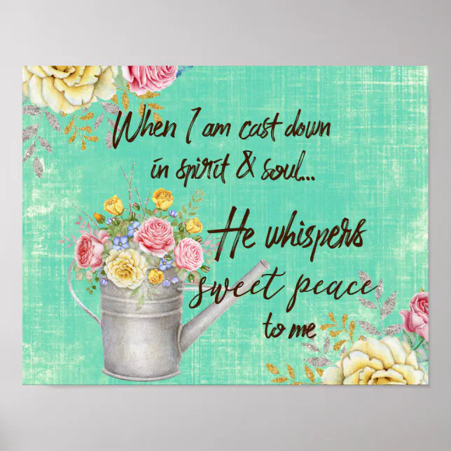 Rustic Hymn Typography Poster | Zazzle